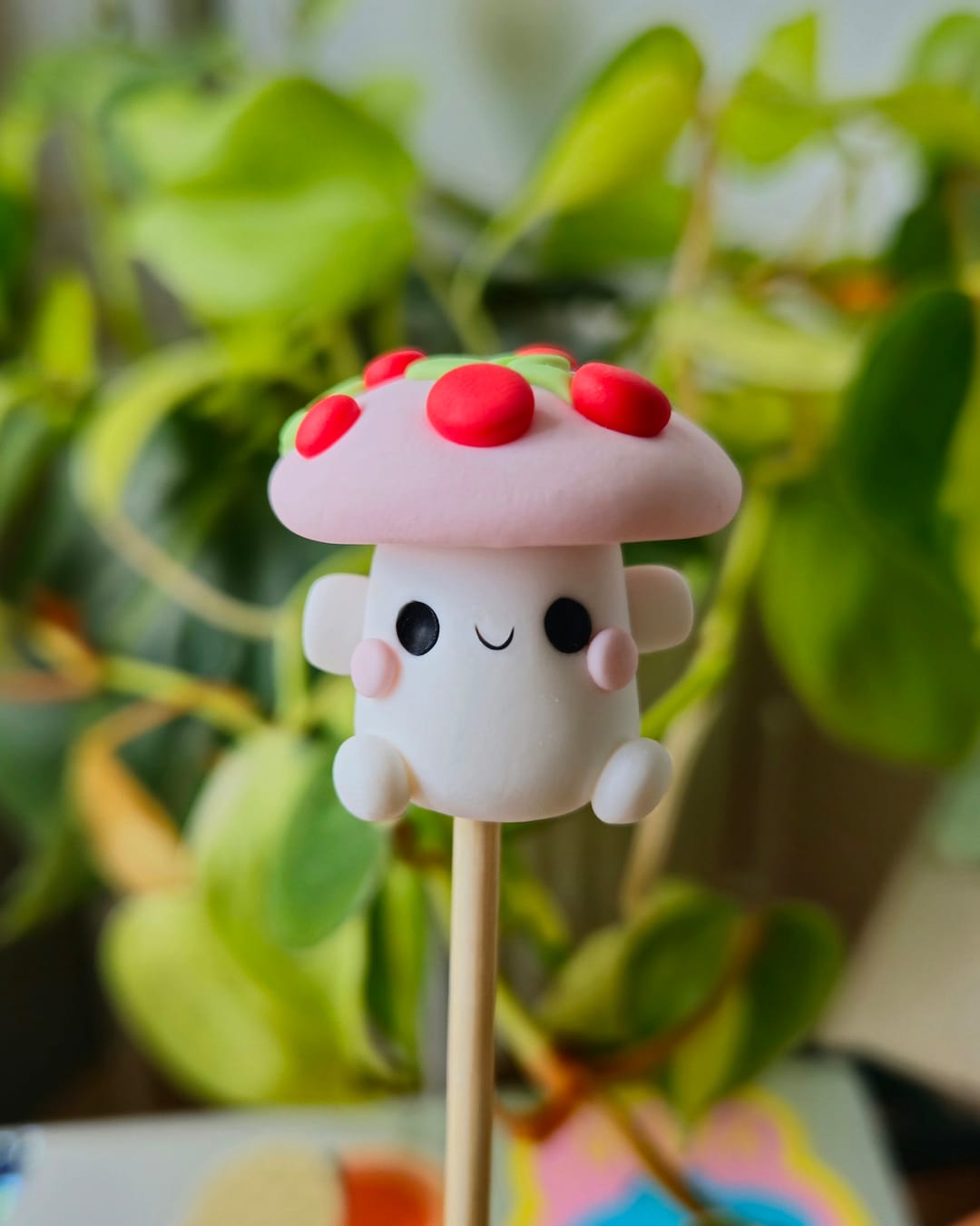 Cherry Mushroom, Toadstool Keychain, Charm, Figurine, Desk Buddy, Plant ...