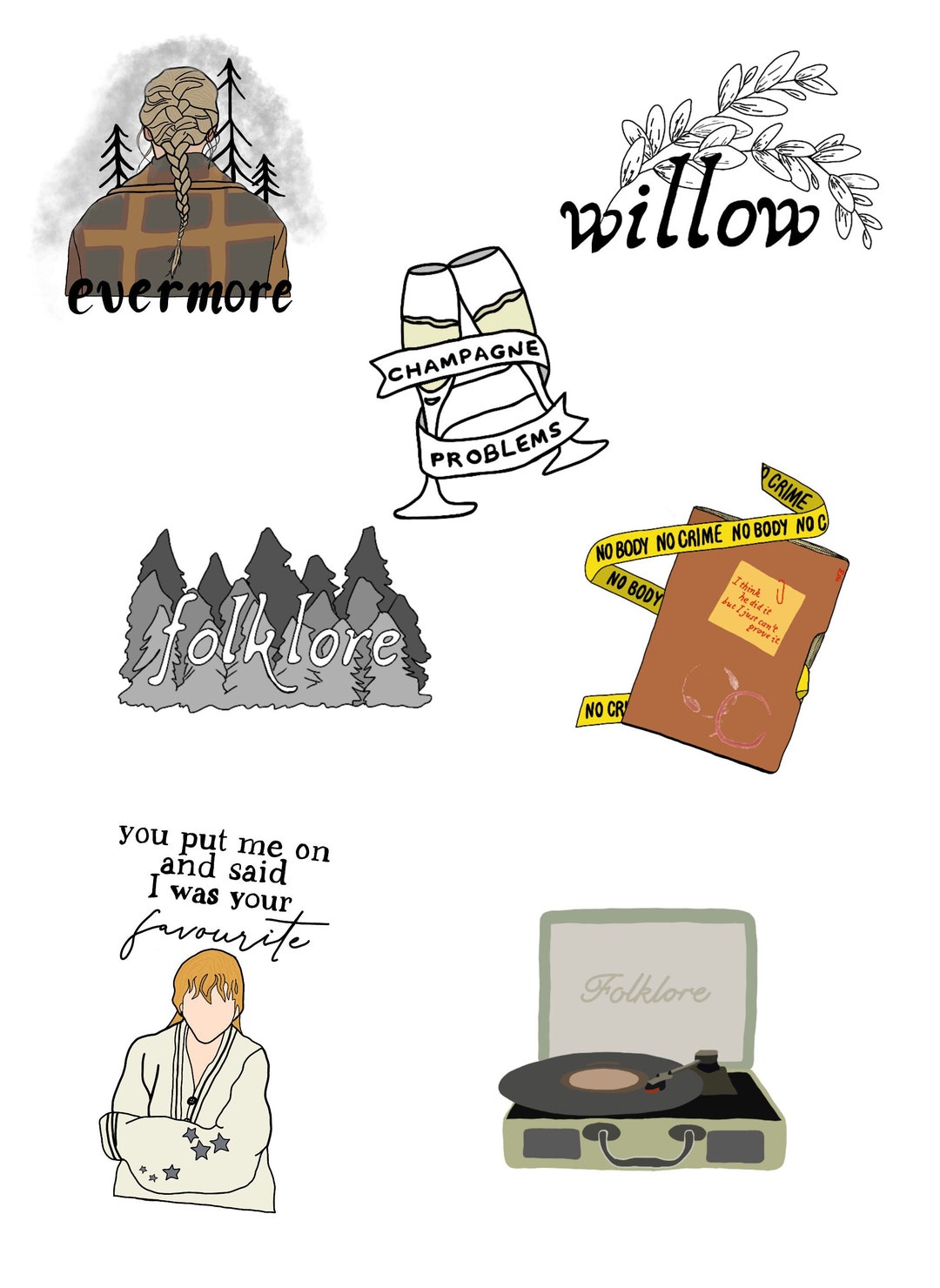 Taylor Swift Digital Stickers - Etsy