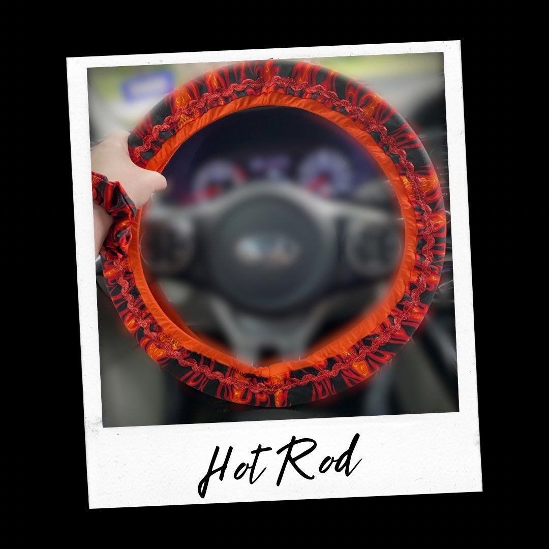 Hot Rod Steering Wheel Cover and Matching Scrunchie - Etsy