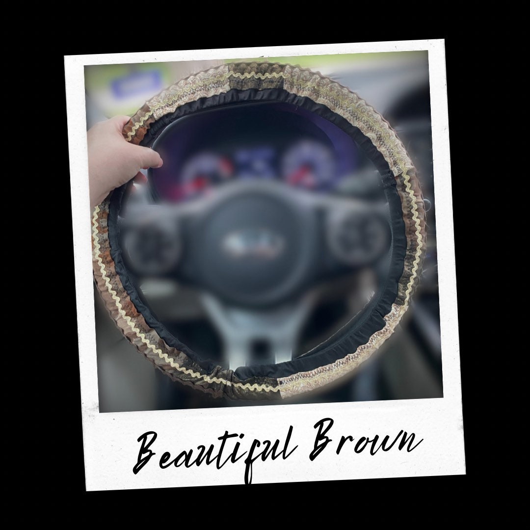 Beautiful Brown Steering Wheel Cover - Etsy