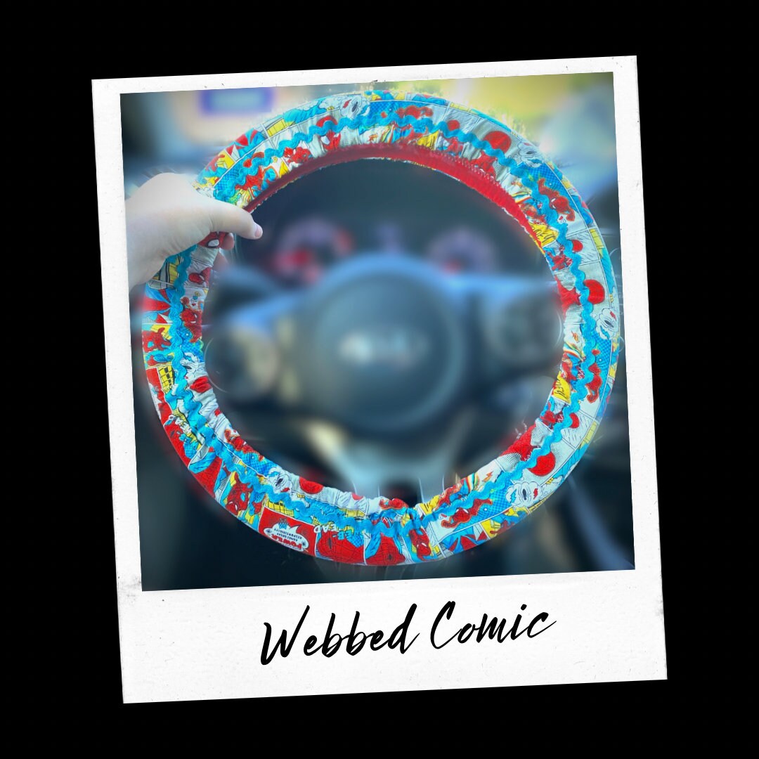 Webbed Comic Steering Wheel Cover - Etsy