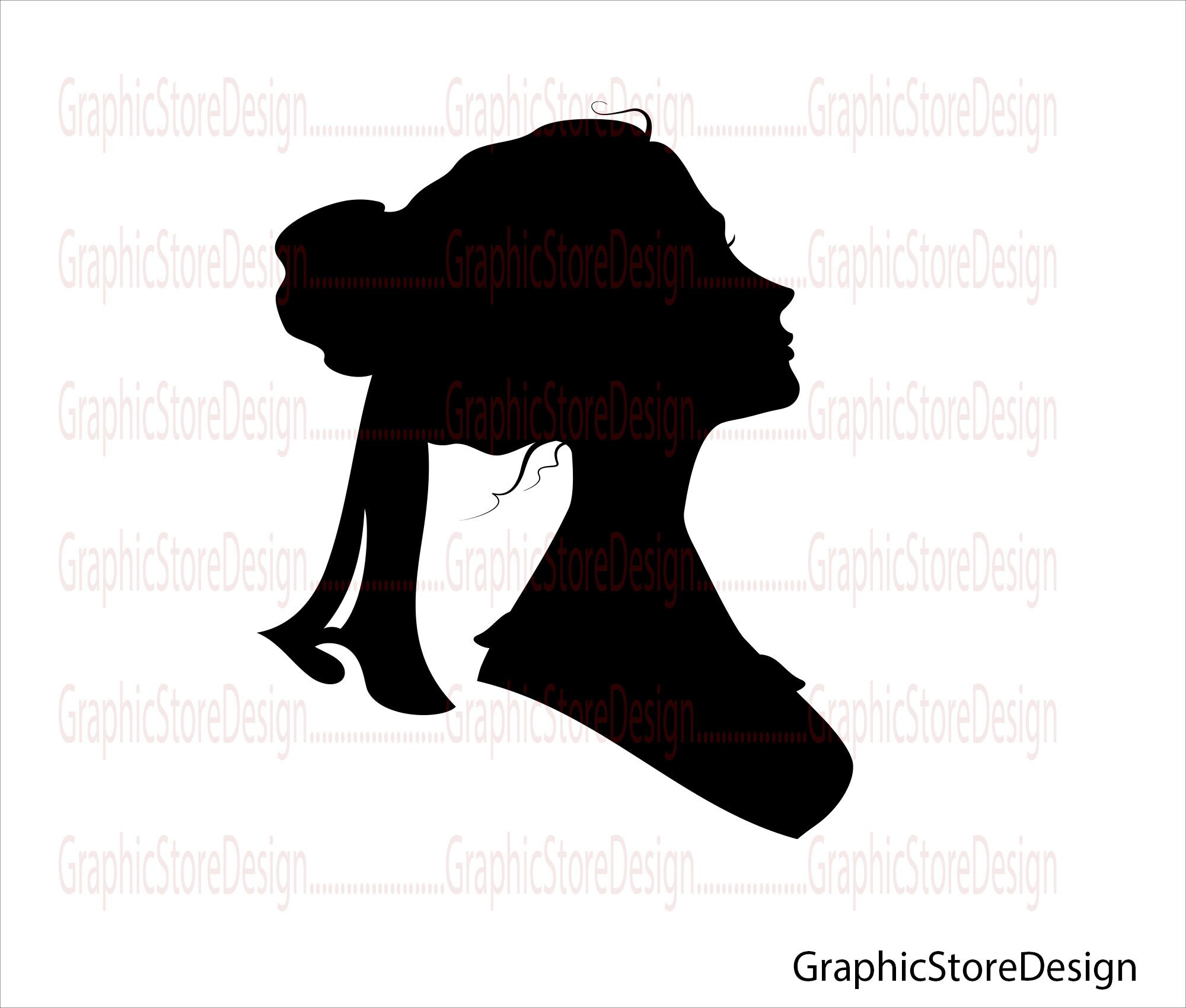 Bride Profile Silhouette