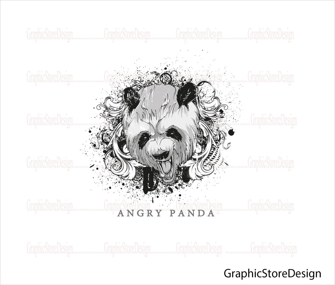 Angry Panda Svg, Panda Svg, Angry Panda Bear Svg, Animal Svg, Panda ...