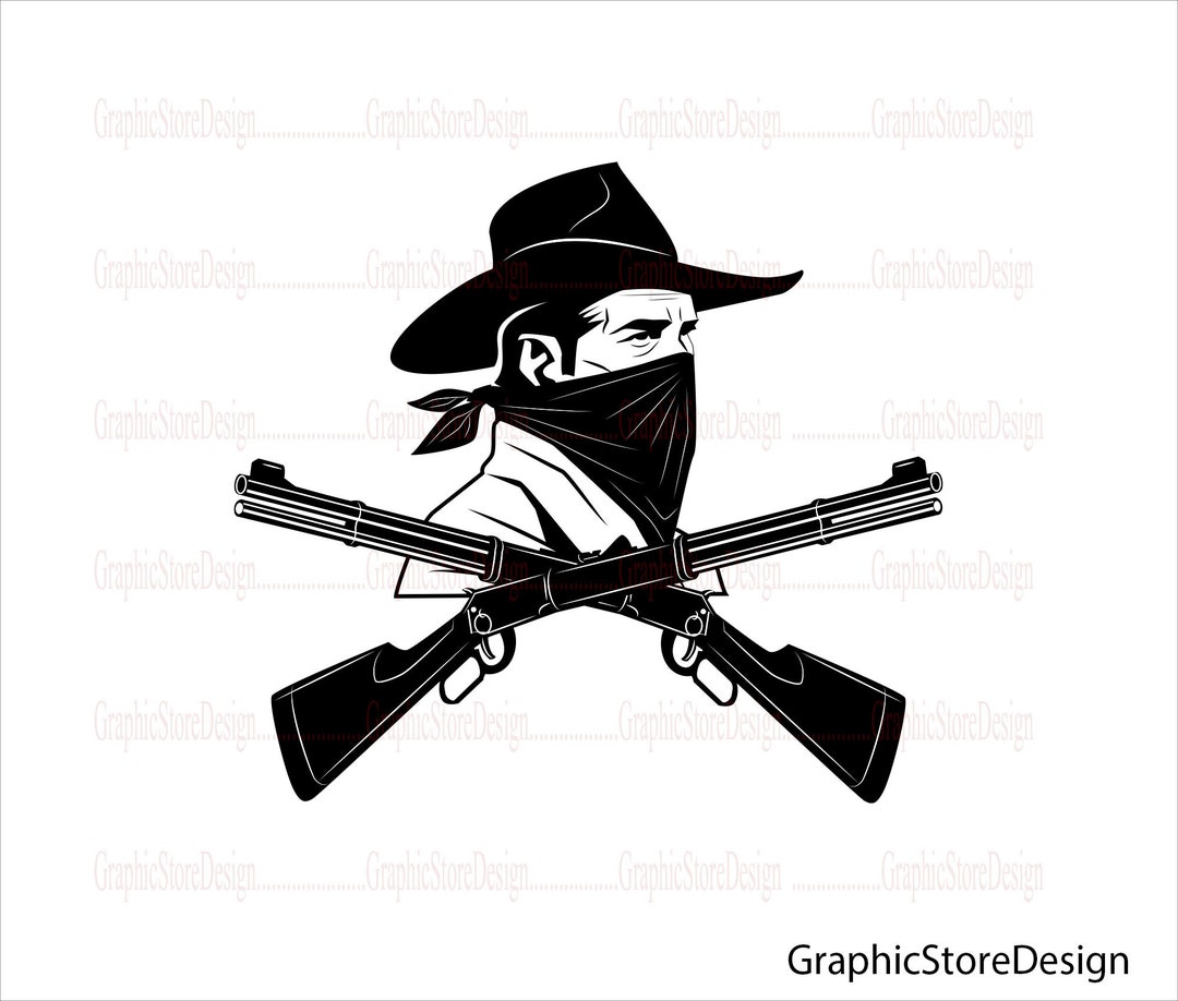 Rifles Svg, Cowboy Svg, Cowboy Silhouette, Rifles Silhouette, Cowboy ...