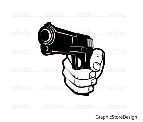 Hand With Gun Svg Gun Svg Handgun Svg Pistol Svg Gun Logo | Etsy