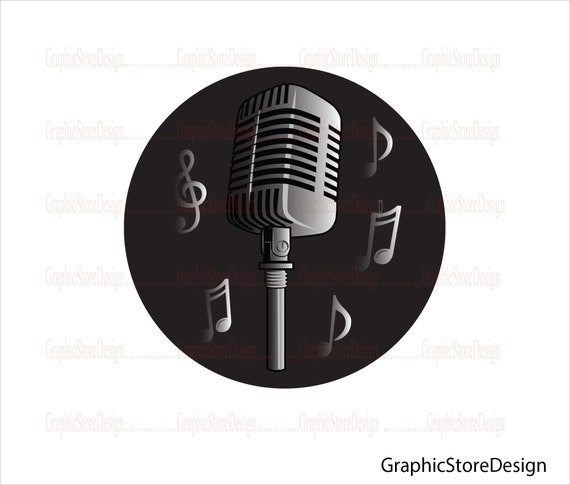 Microphone Svg Vintage Microphone Svg Music Svg Design | Etsy
