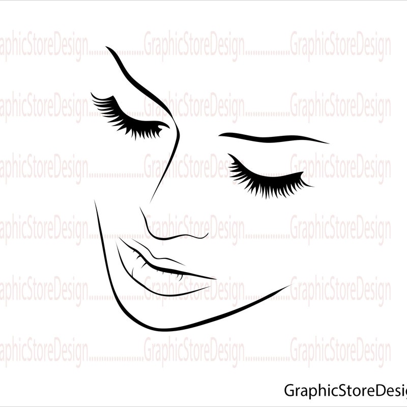 Woman Face Svg - Etsy