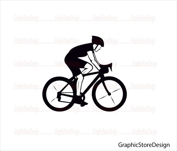 Bicycle Svg Cyclist Svg Cyclist Silhouette Bicyclist Svg | Etsy