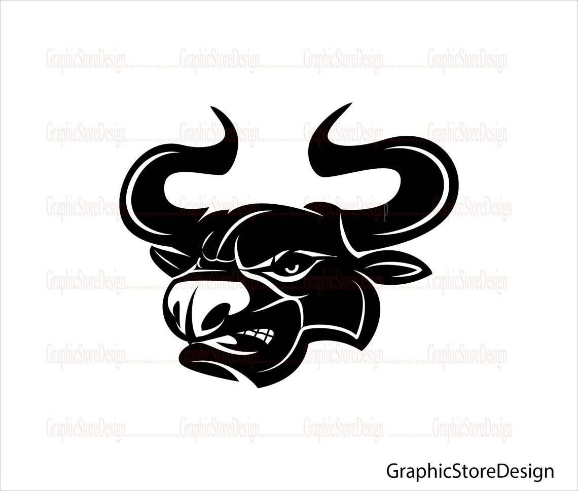 Toro Enojado Svg, Bull Head Svg, Animal Svg, Bull Silhouette Svg, Bull ...