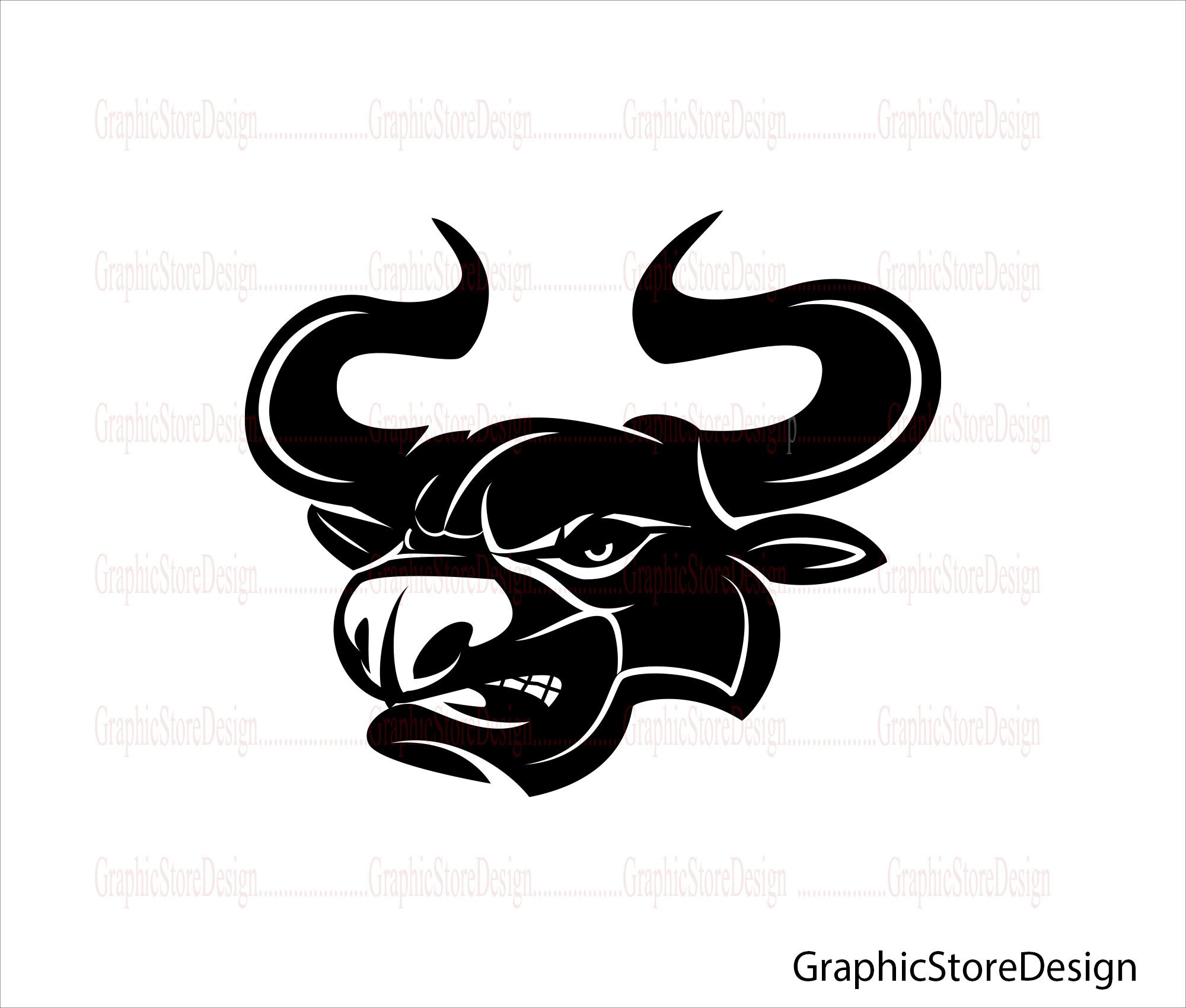 Angry Bull Svg, Bull Head Svg, Animal Svg, Bull Silhouette Svg, Bull ...