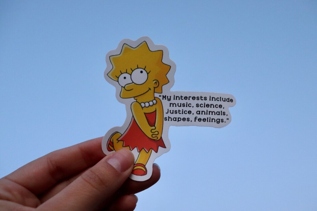 Lisa Simpson Sticker - Etsy