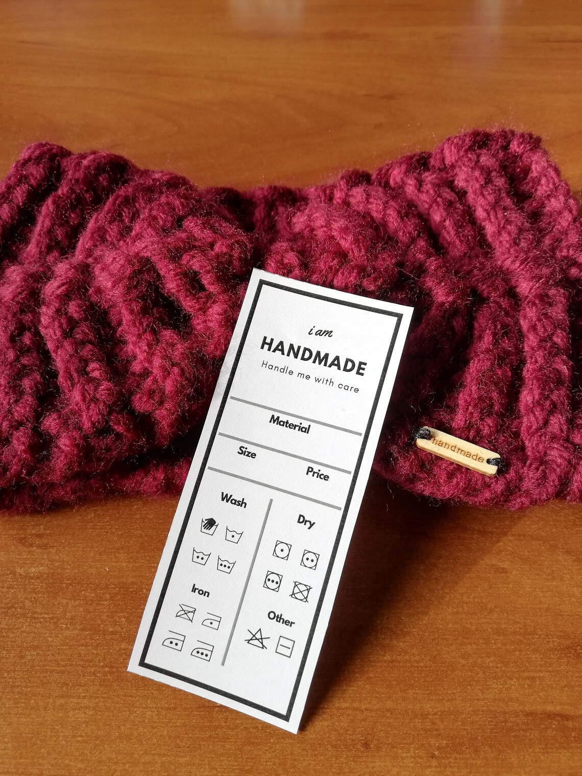 Printable Handmade Care Instructions Tags - Labels for Handmade Items ...