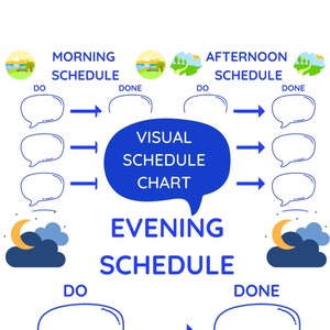 Visual Schedule Chart-daily Routine Chart-do DONE Move Chart-speech ...