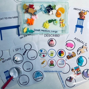LANGUAGE Task Box With Mini Objects Speech Therapy Activity Box ...