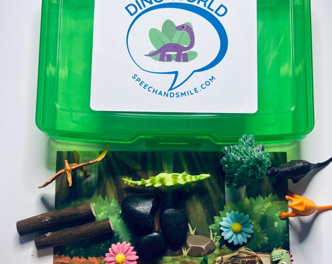 Miniature DINOSAUR Kit Dino Mini Speech Therapy Language Task Box Mini ...
