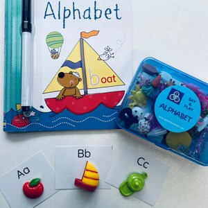 Alphabet Objects and Book-say & Write the Alphabet-beginningsound ...