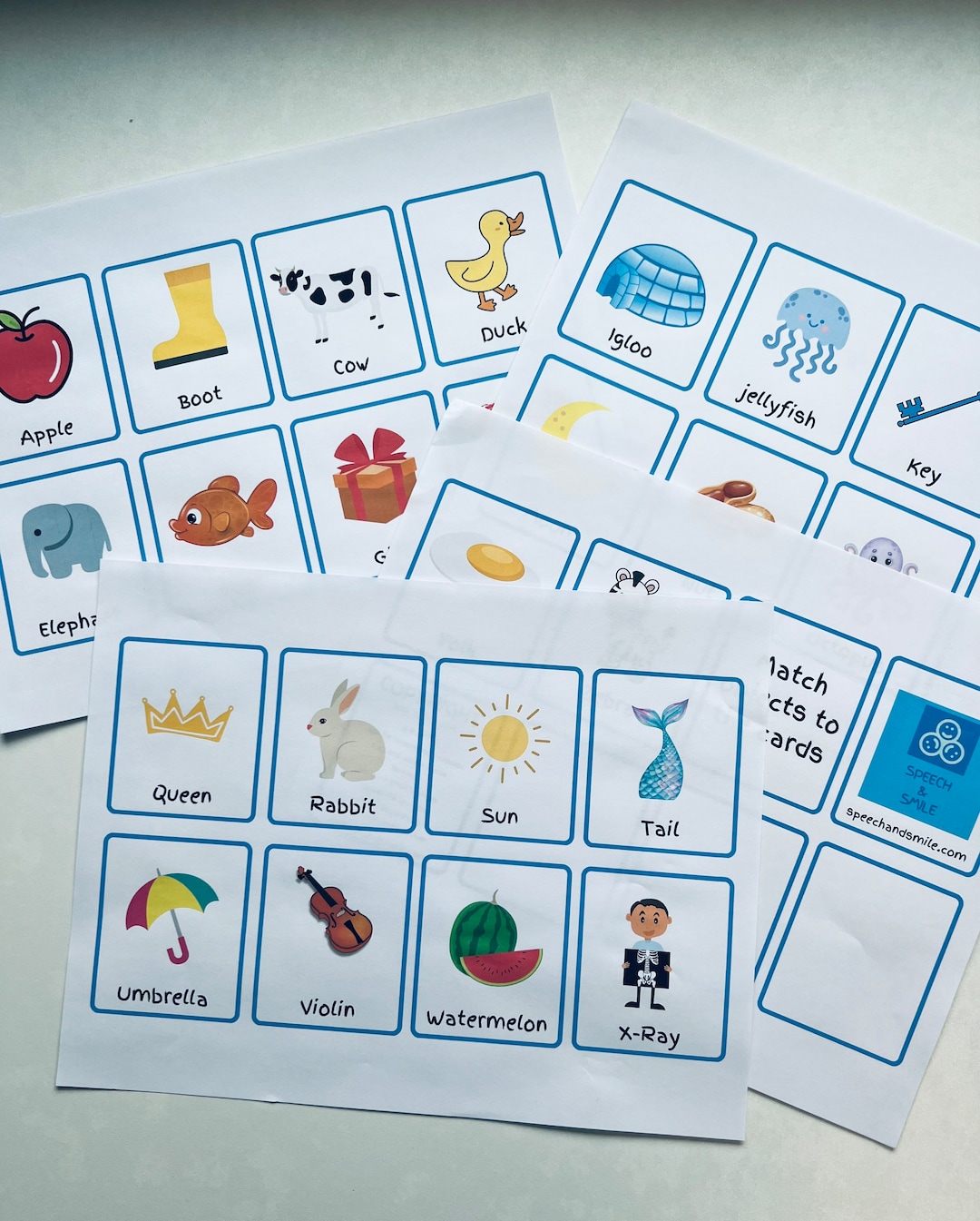 Alphabet Flash Cards Digital Download - Beginning Sound Flash Cards ...