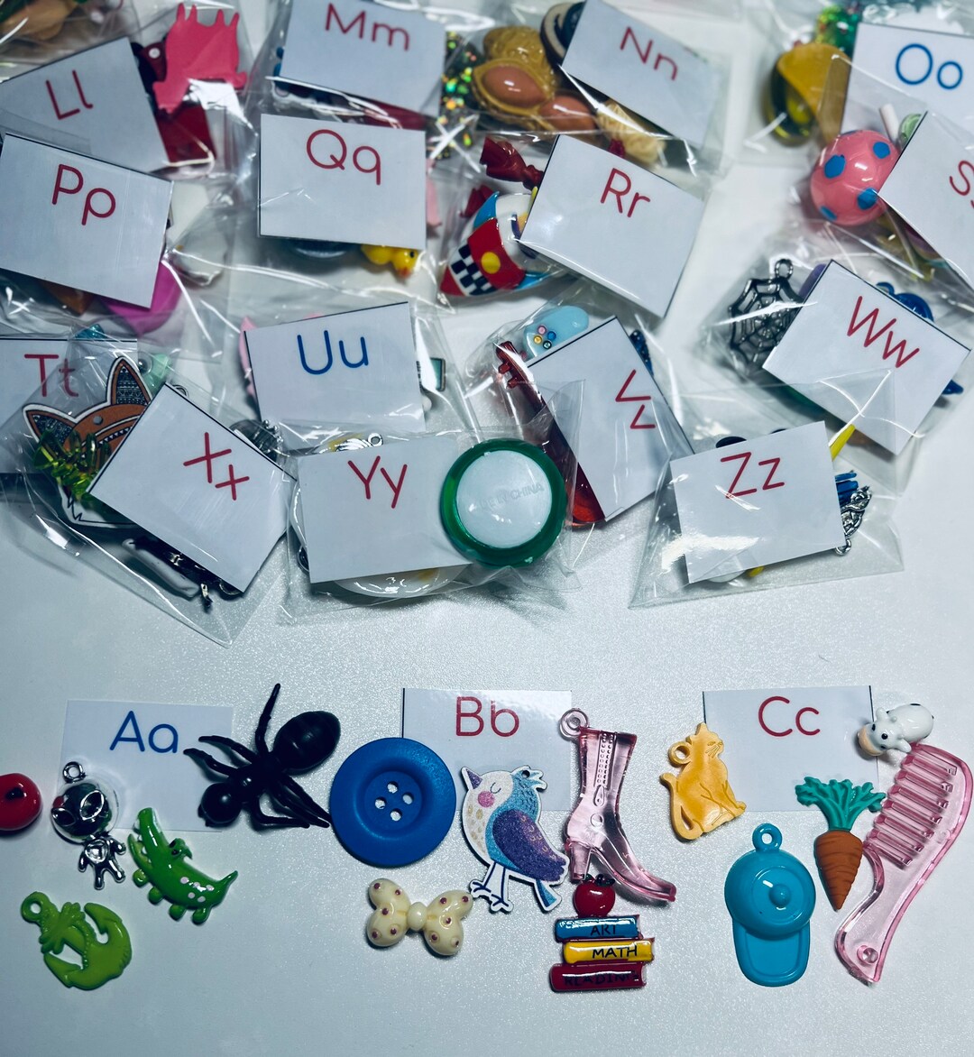 Alphabet Objects 5 per Letter Alphabet Trinkets Beginning Sound Mini ...