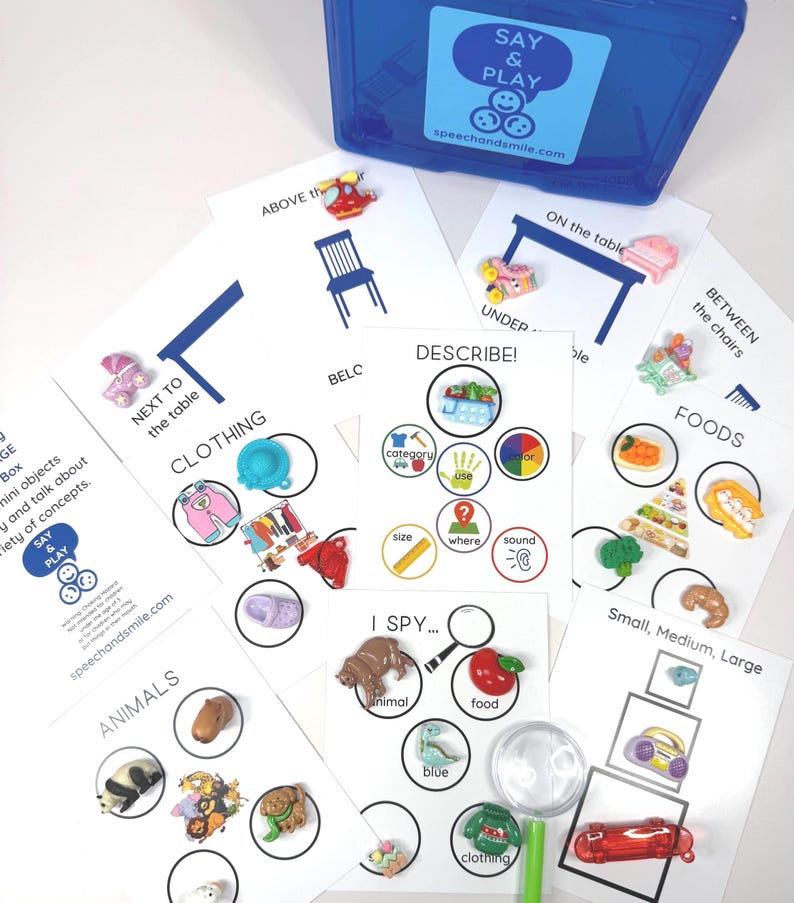 Task Box With Mini Objects | Language Learning Task Box for Speech ...
