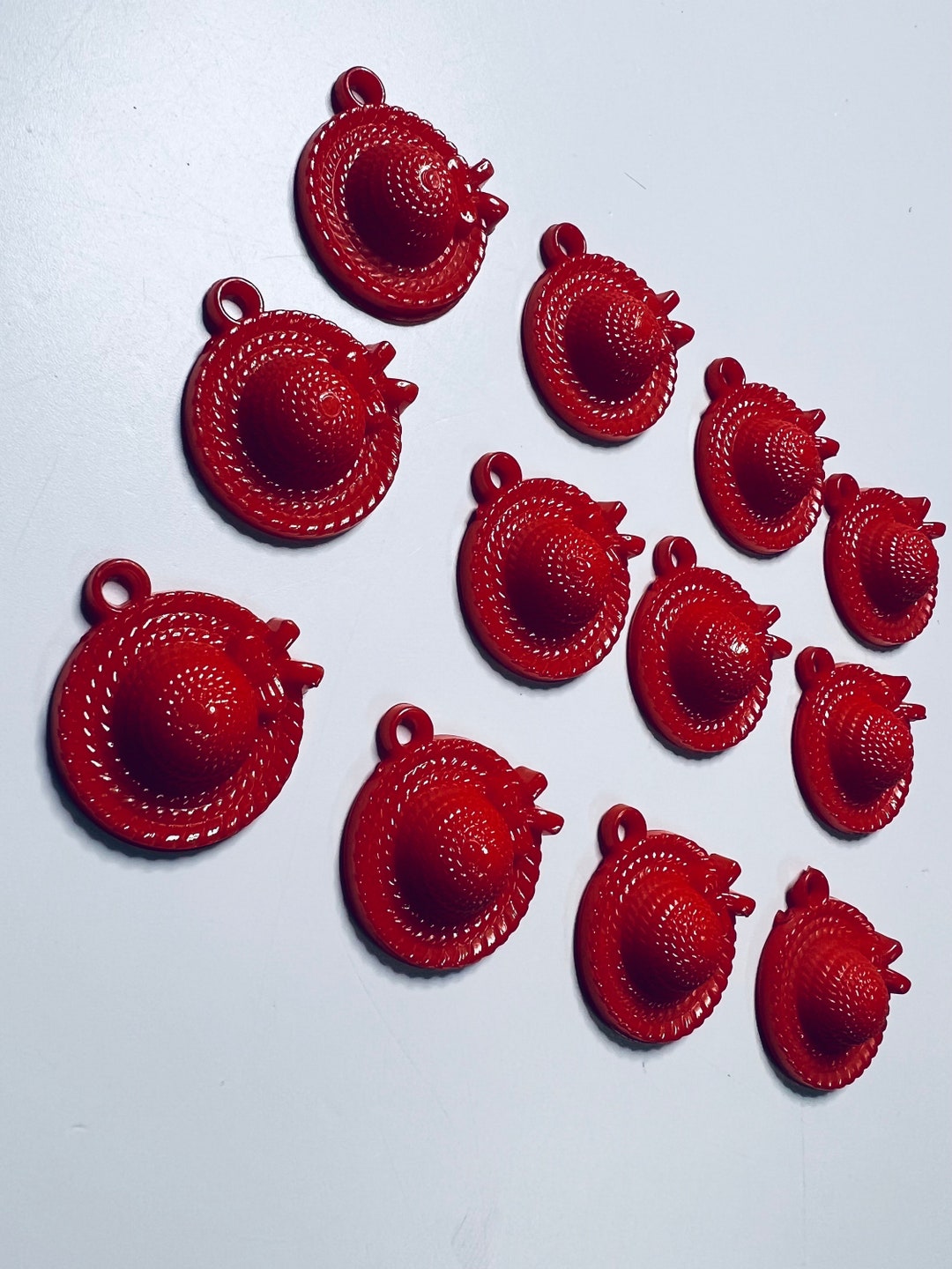 Miniature Red Hat Trinket-red Hat Society Charms-trinkets-doodads-mini ...