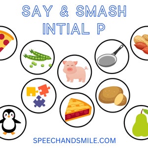 P Sound Smash Mat for Play Dough-printable Speech Therapy Materials ...