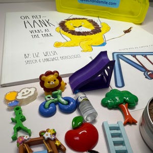 Verbs Story Kit Hey Hank Verbs at the Park Speech Therapy Mini Objects ...