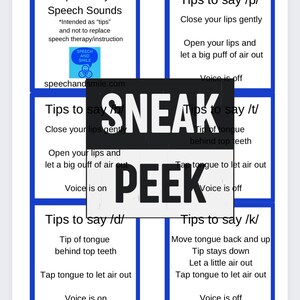Speech Therapy Tip Cards-printable Speech Therapy Tip Cards- Speech ...