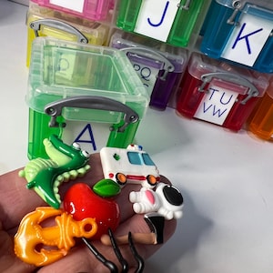 Alphabet Objects Trinkets 7 per Letter Objects in Storage BEST SELLER ...