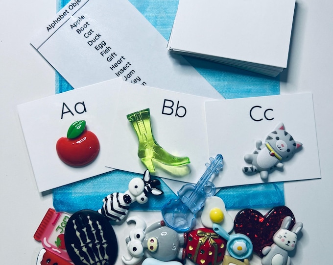 Montessori Language Objects ABC Miniatures Trinkets Box Set - Alphabet ...
