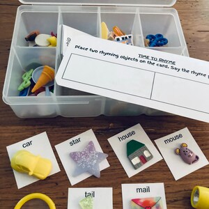 Rhyming Word Objects Rhyming Pair Miniature Objects Speech Therapy ...