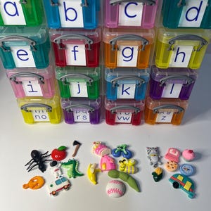 Alphabet Objects Trinkets 7 per Letter Objects in Storage BEST SELLER ...