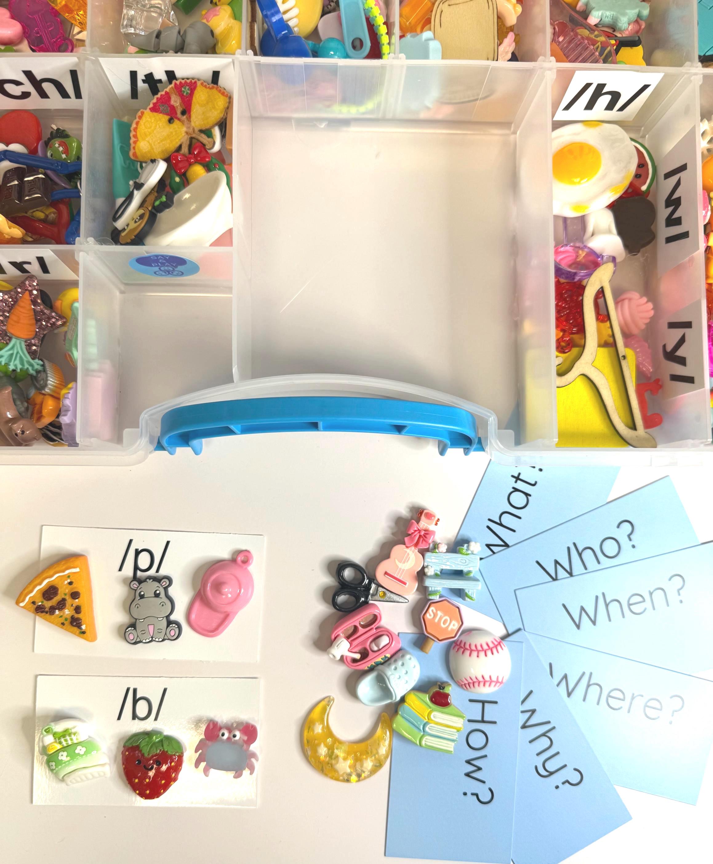 Say & Play Mini Objects Speech Therapy Kit – 300+ Articulation Trinkets ...
