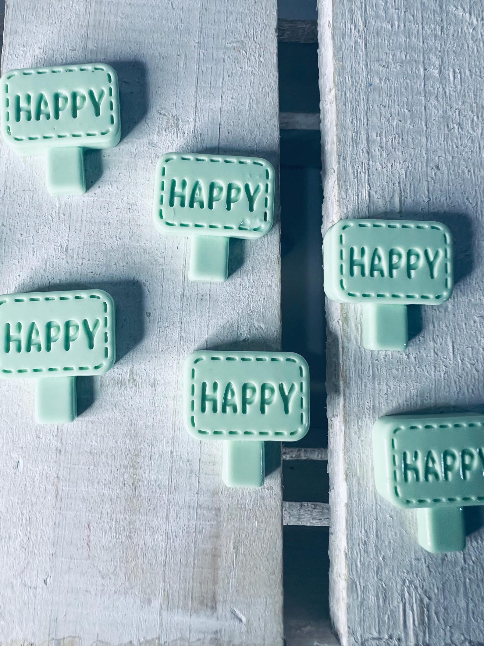 Miniature Sign Trinket HAPPY Sign GREEN Mini Objects Speech Therapy ...