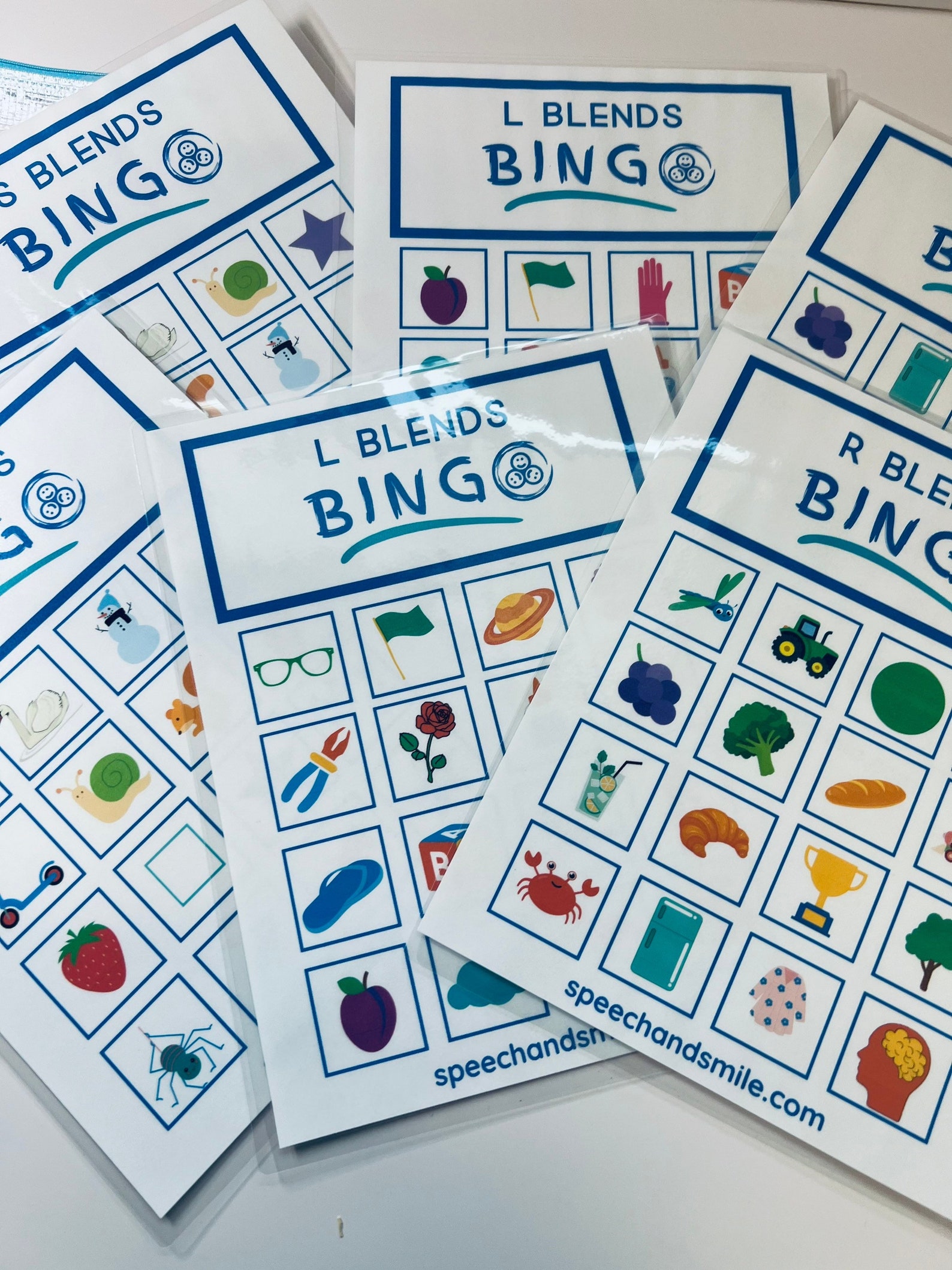 Blends Bingo Printable Boards-speech Sounds Bingo-speech Therapy-speech ...