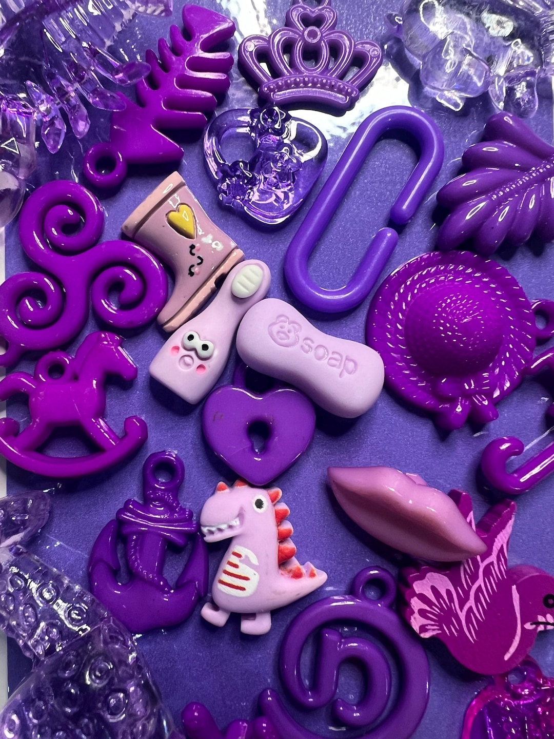 PURPLE Trinkets Color Sorting With Mini Objects and Card Learn Colors ...