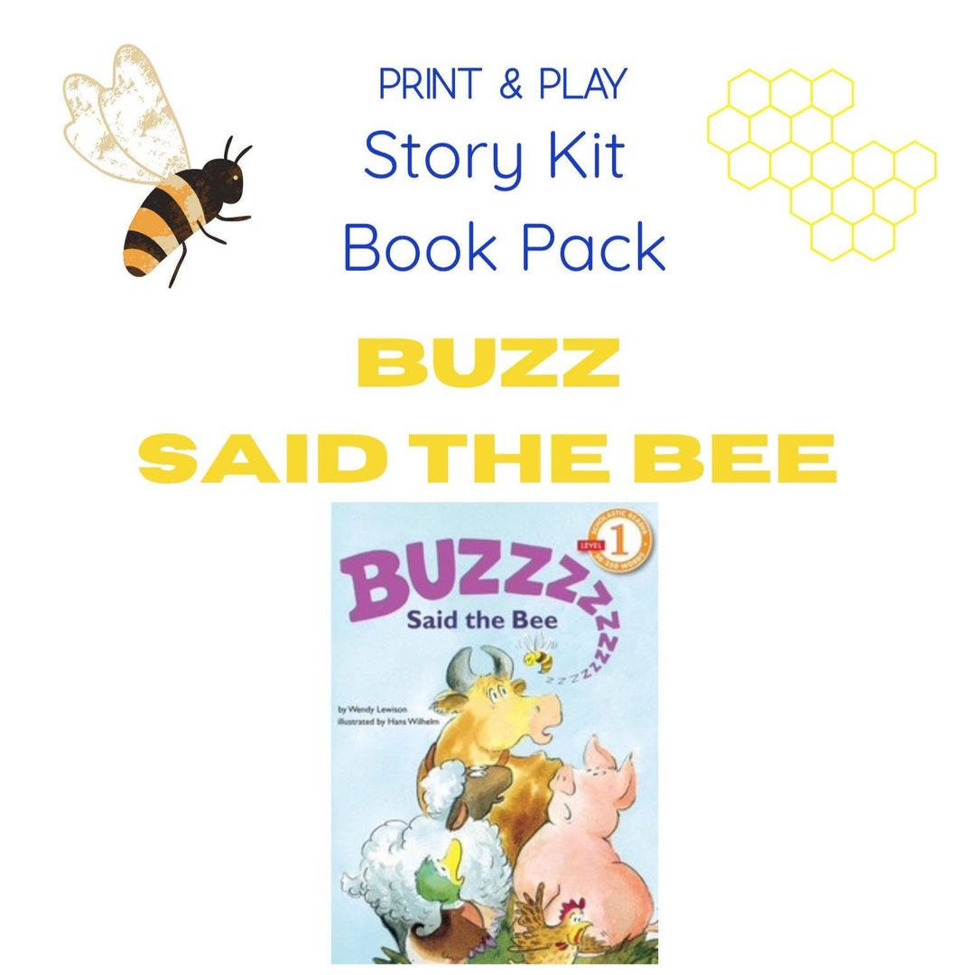 Story Kit Companion Pack - Buzz Said the Bee - PRINTABLE ACTIVITIES ...