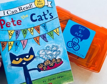 Pete the Cat Pizza Party Book Objects Speech Therapy Mini Objects Story ...