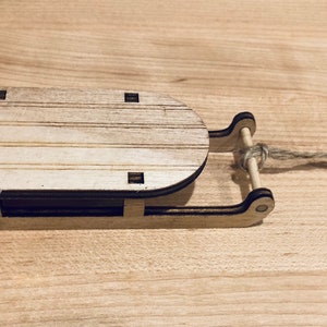 Mini Sled for Mini Objects-mini Wooden Sled-sled Ornament-ten on ...