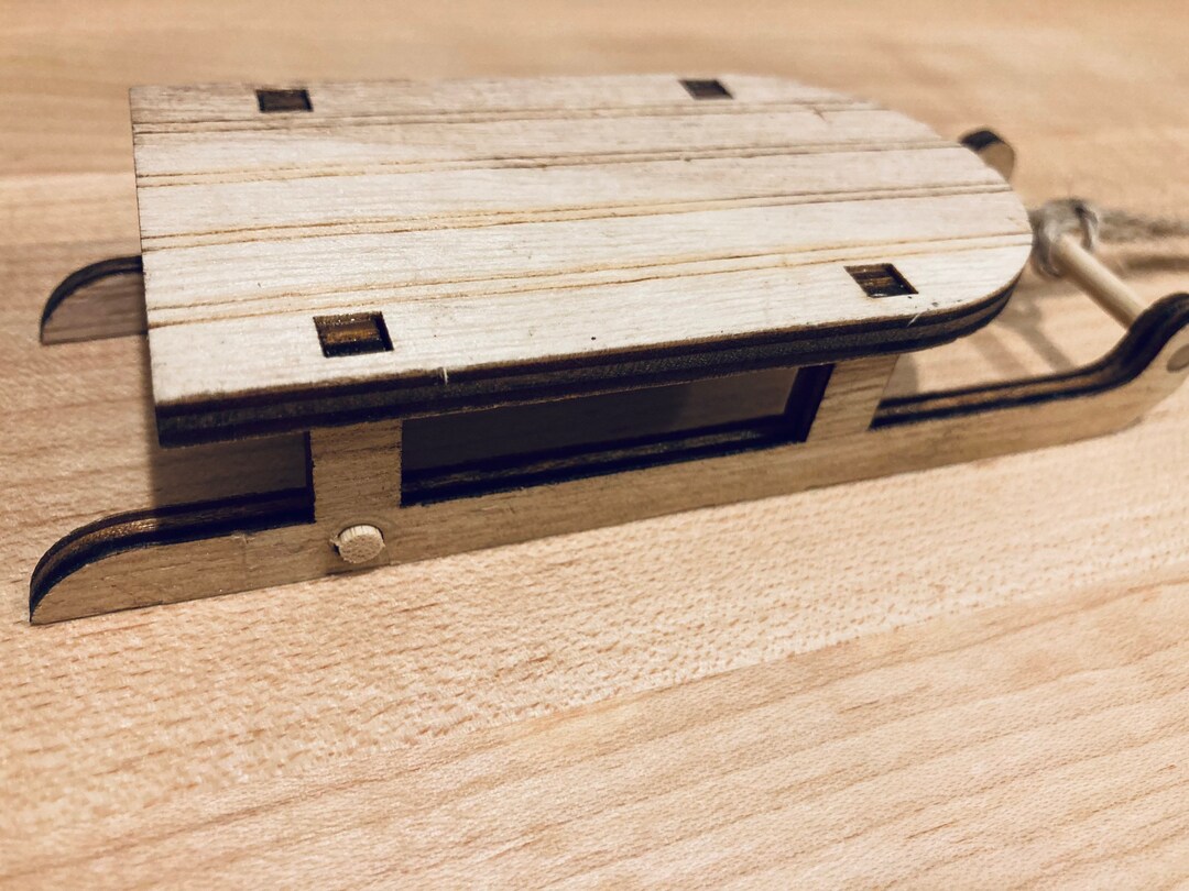 Mini Sled for Mini Objects-mini Wooden Sled-sled Ornament-ten on ...