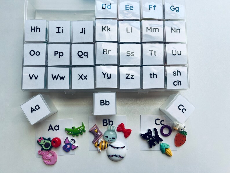 Alphabet Objects With Storage-alphabet Sound Objects-speech - Etsy