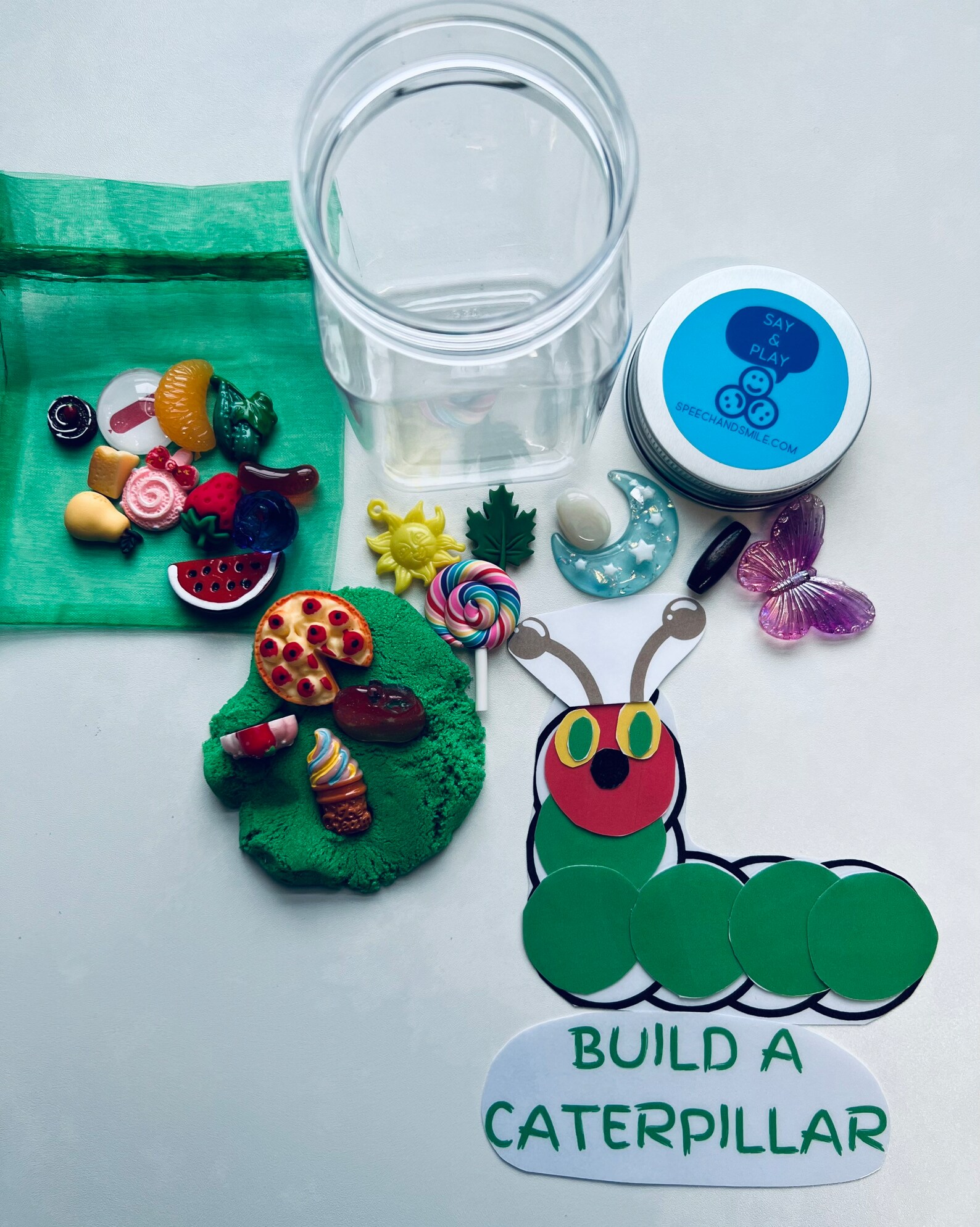 Very Hungry Caterpillar Cup-story Props-speech Therapy Mini - Etsy