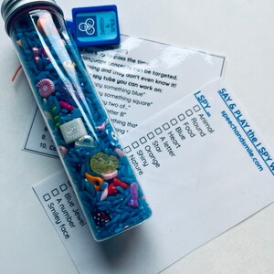 I SPY Bottle I Spy Trinkets Speech Therapy Sensory Bottle I Spy Game ...