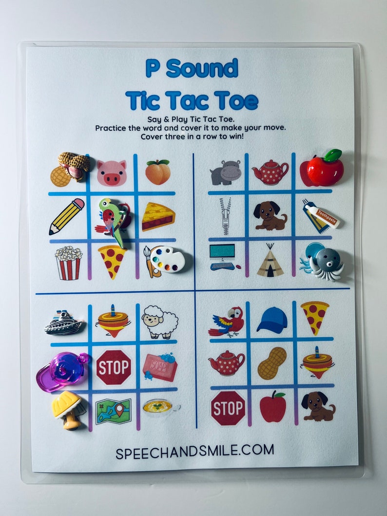 F Sound Tic-tac-toe PRINTABLE Speech Sounds Tic-tac-toe Print and Play ...
