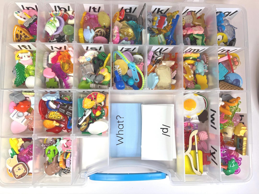 Say & Play Mini Objects Speech Therapy Kit – 300+ Articulation Trinkets ...