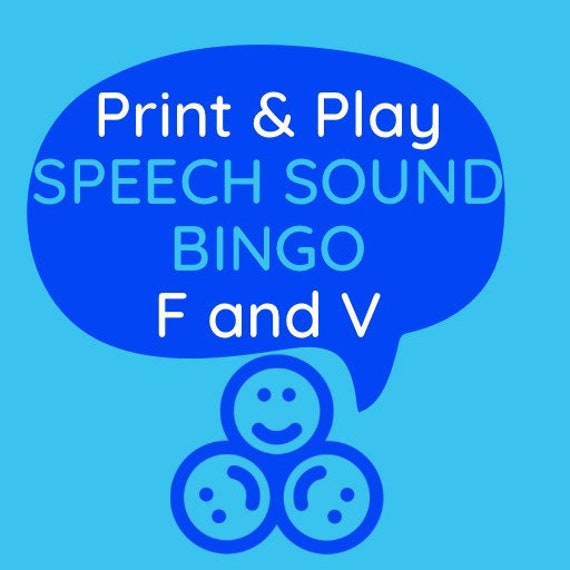 F and V Sounds Printable Bingo Matching Game-printable Speech Therapy ...