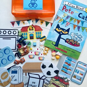 Story Kit-pete the Cat STORY PROPS Pete the Cat Groovy Bake Sale-speech ...