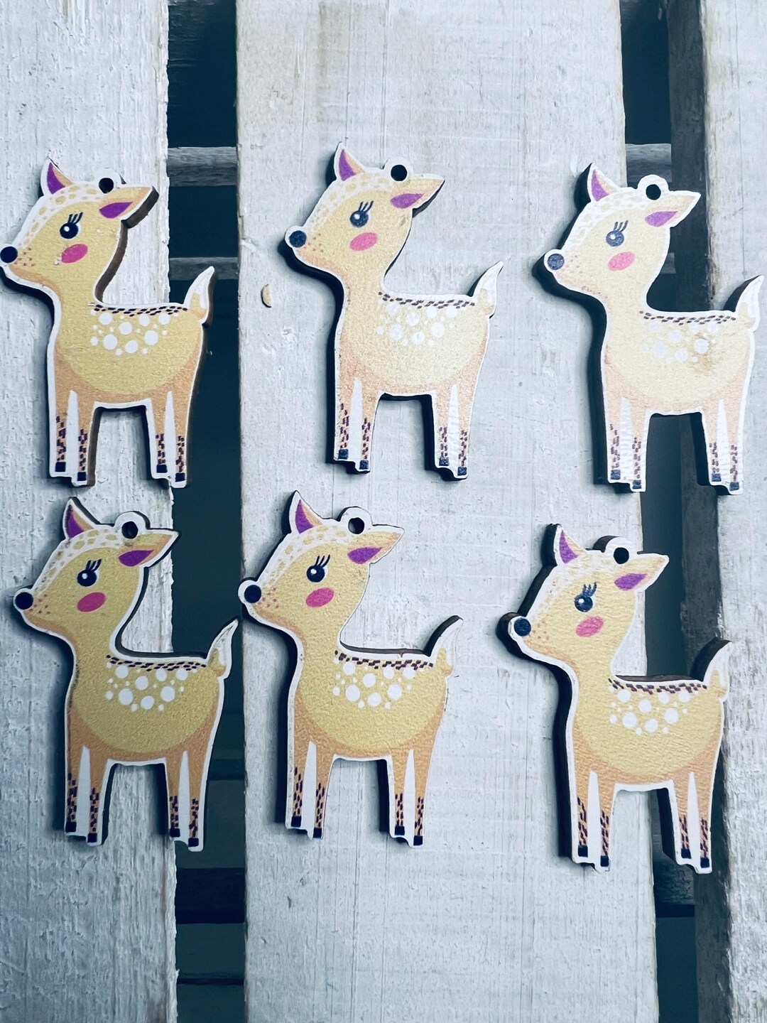Miniature Wood DEER Trinkets Woodland Animal Mini Objects for Speech ...