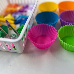 Color Sorting Color Matching-mini Objects With Tray Tongs-sorting Cups ...