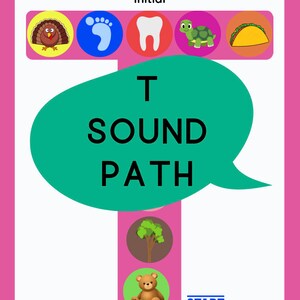 Letter T Sound Path Worksheet-t Sound Game-articulation Game Printable ...