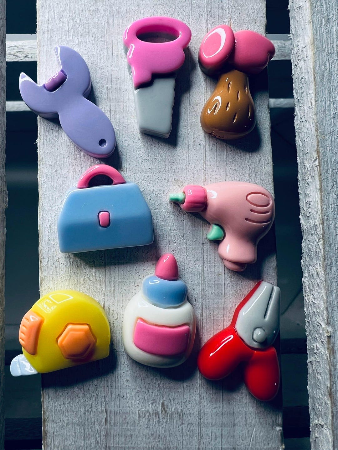 Miniature Tool Set of 8 Trinkets Tool Theme Mini Objects Dollhouse ...